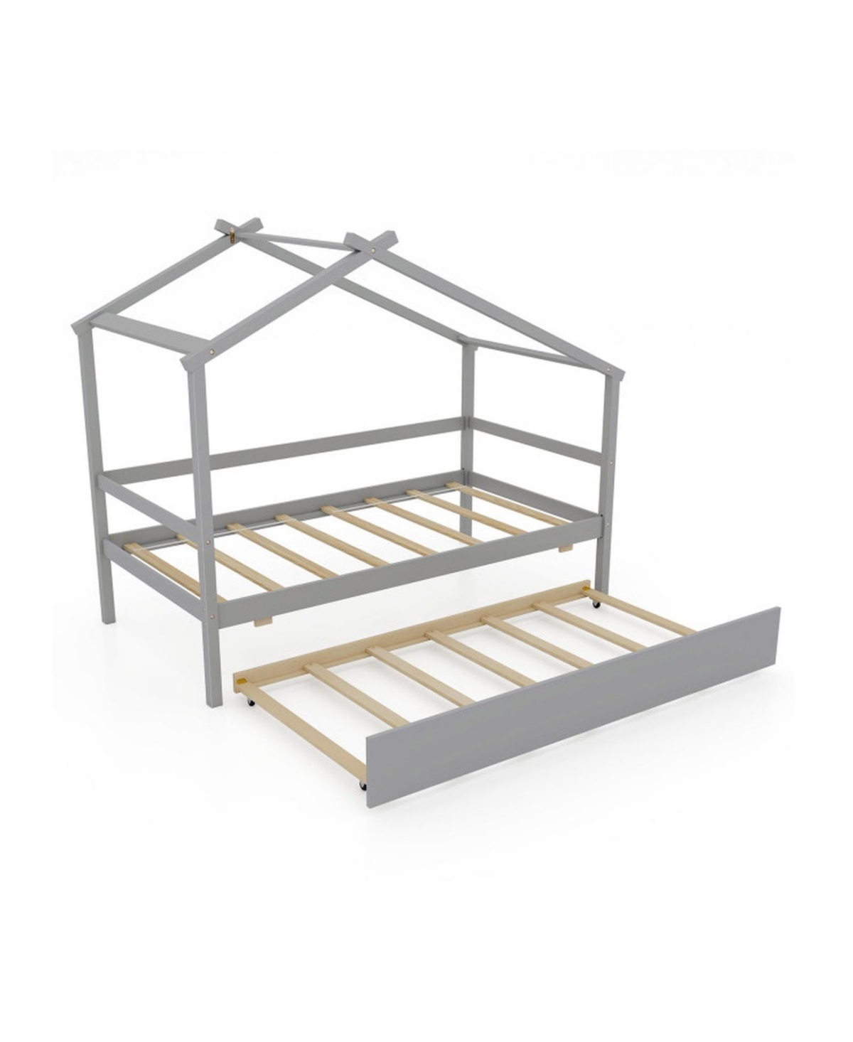 Click here for Gouun Kids Twin House Bed with Roof and Pull-Out T... prices