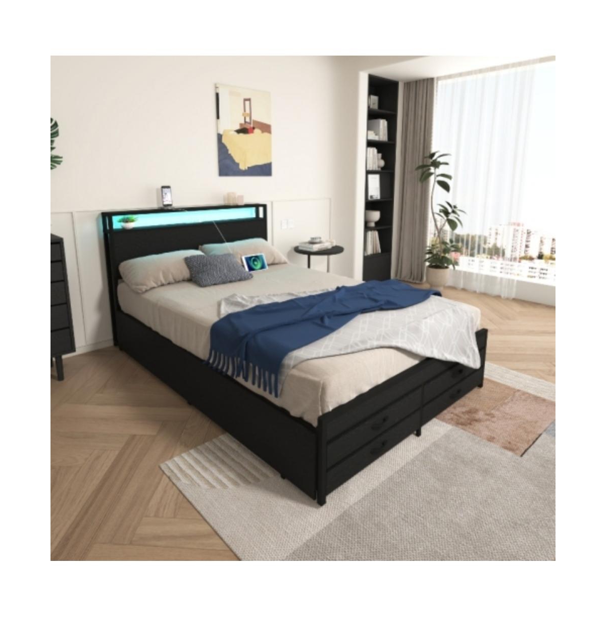 Click here for Lucky One Full Size Bed Frame with 8 Storage Drawe... prices