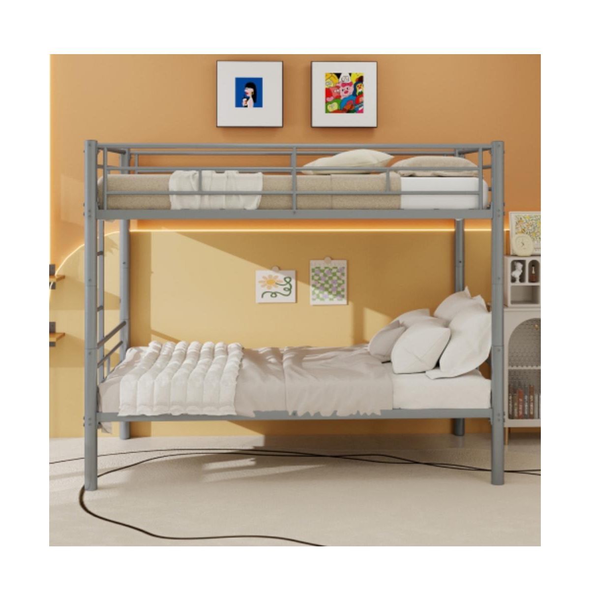 Click here for Lucky One Twin Over Twin Metal Bunk Bed for Kids... prices
