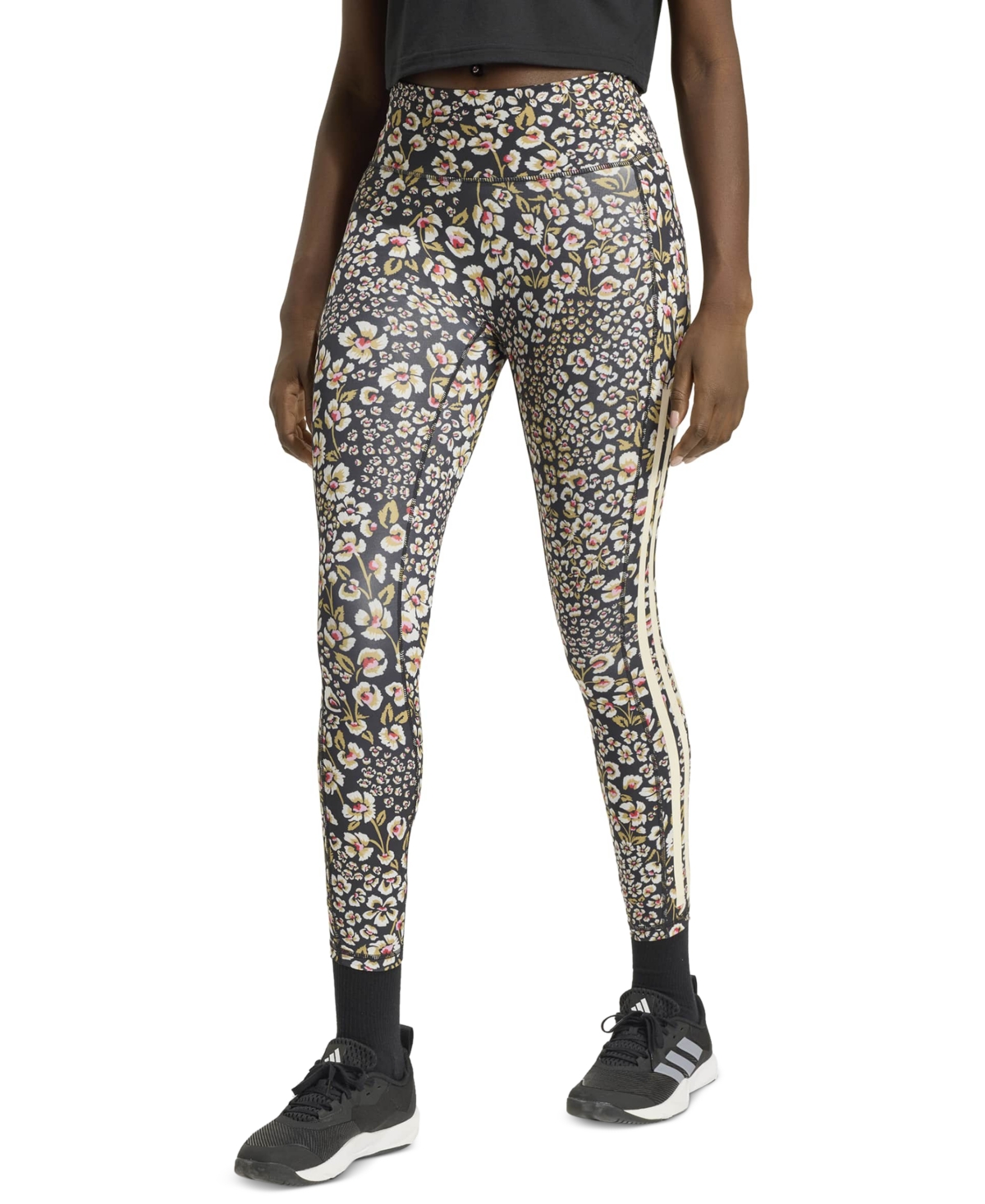 Click here for adidas Womens Farm Floral High-Waisted Leggings wi... prices