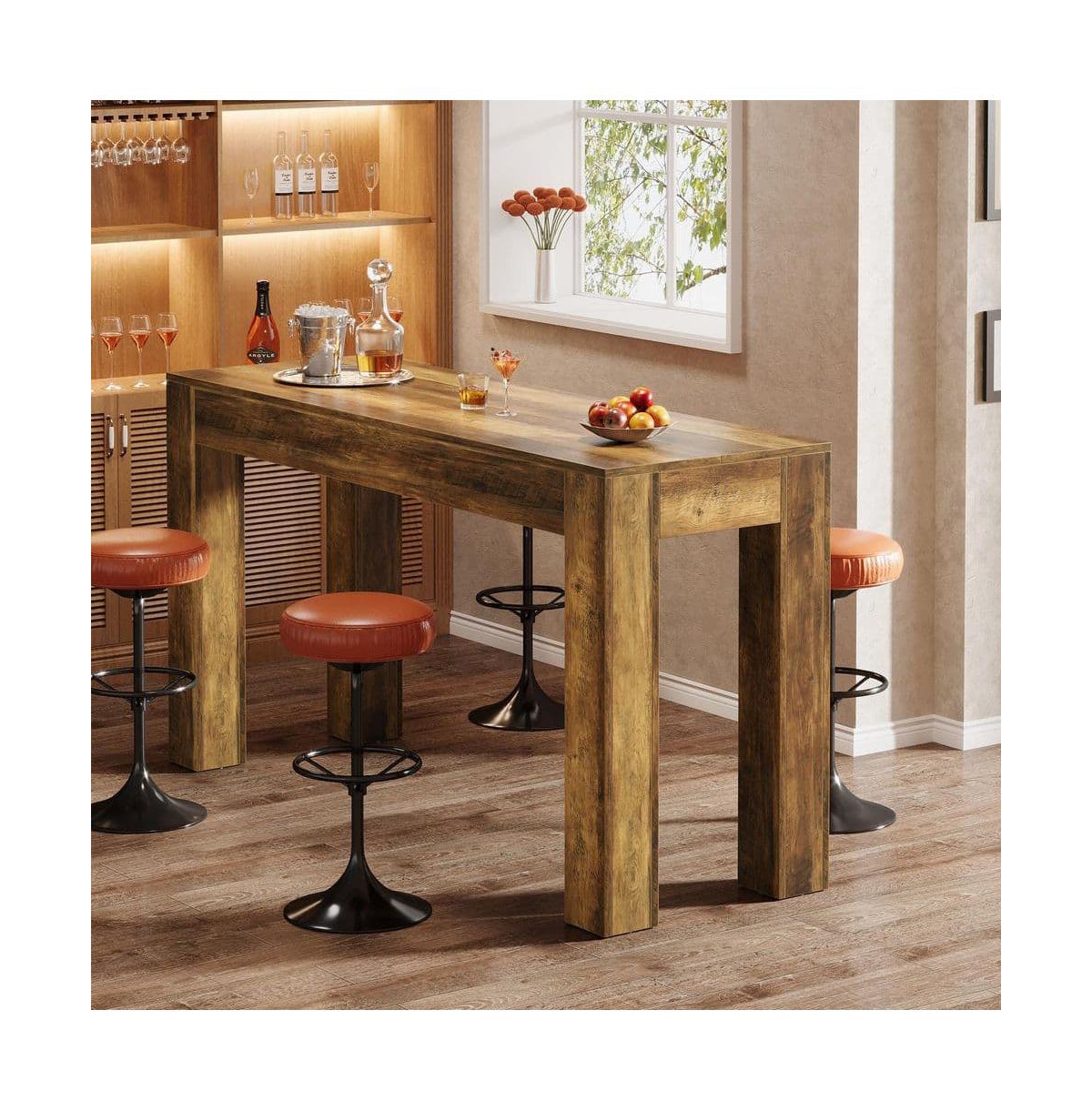 Click here for Tribesigns 36.22 in. H Rectangle Bar Table  Wood C... prices
