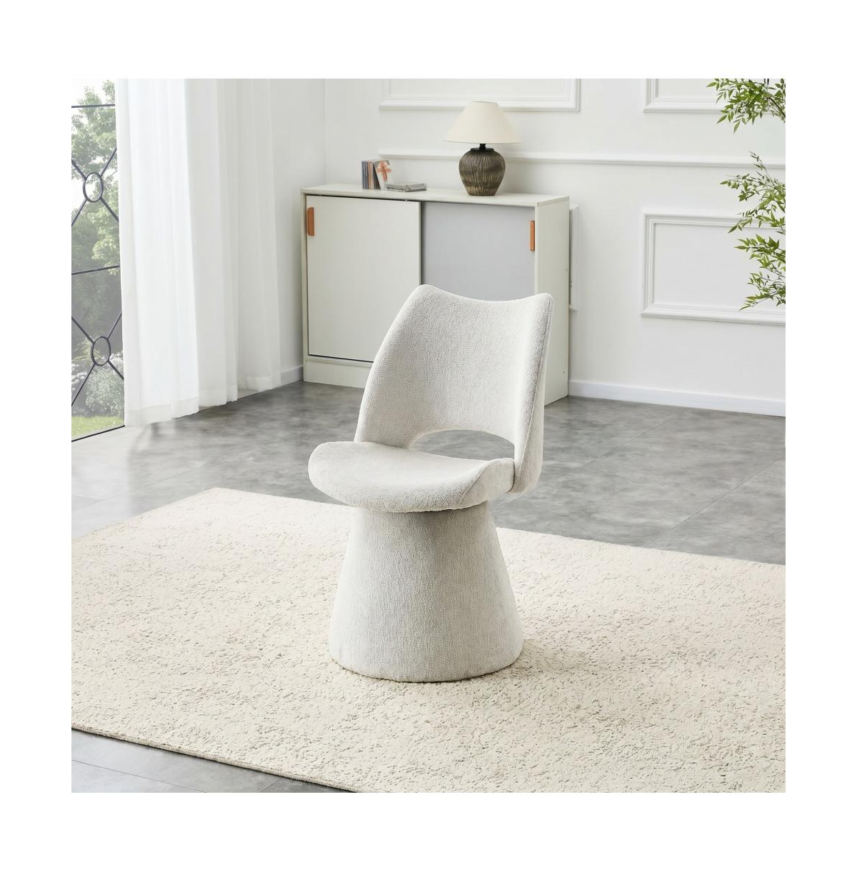 Click here for Maison Boucle Swivel Accent Chair with Chenille Up... prices