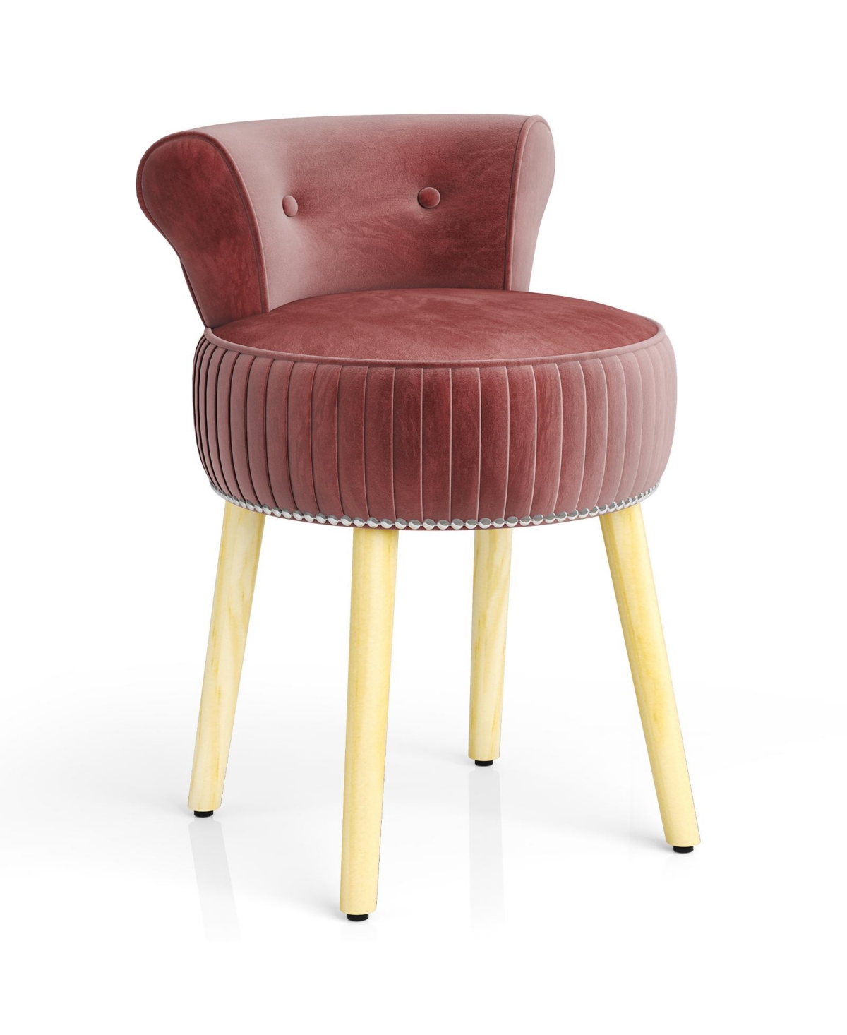 Click here for Gouun Tufted Velvet Vanity Chair with Low Back and... prices