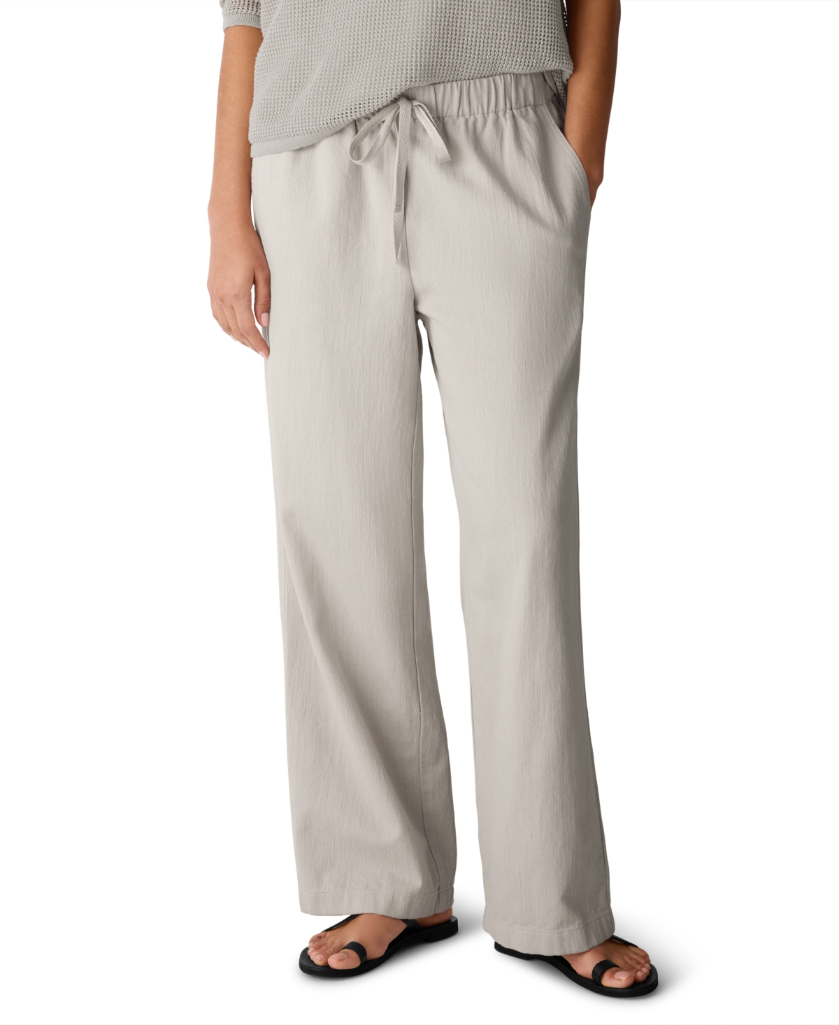Click here for Eileen Fisher Womens Straight-Leg Pants - Chalk prices