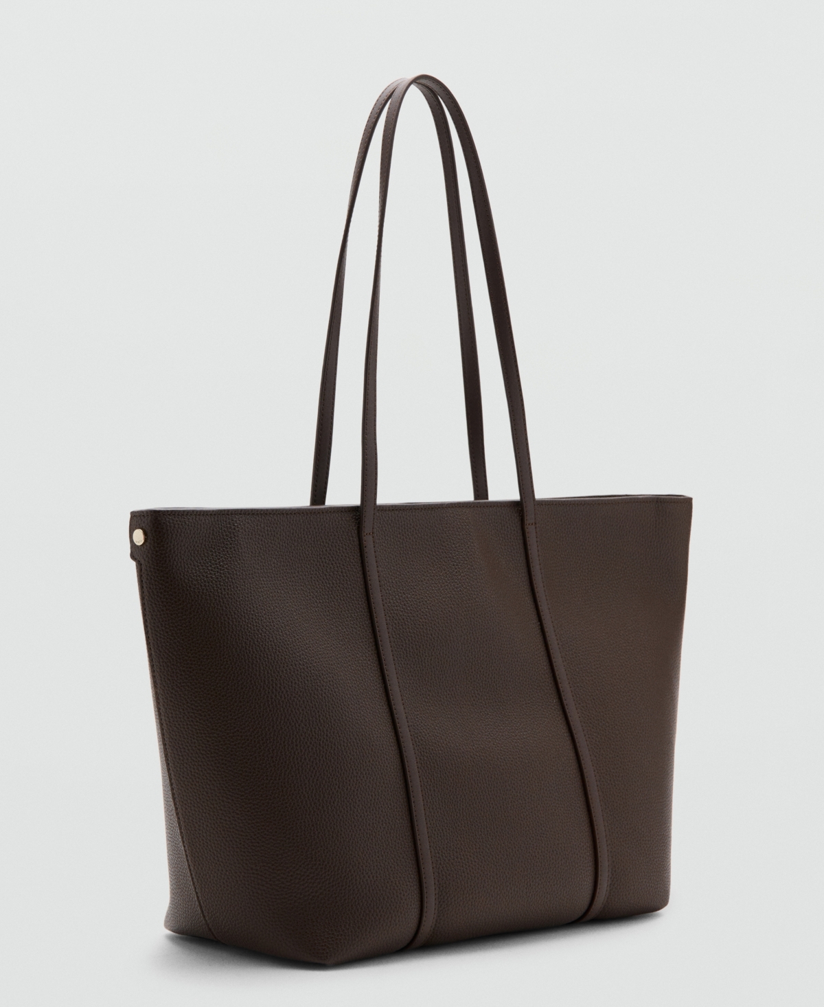 Click here for Mango Womens Double Handle Shopper Bag - Chocolate prices