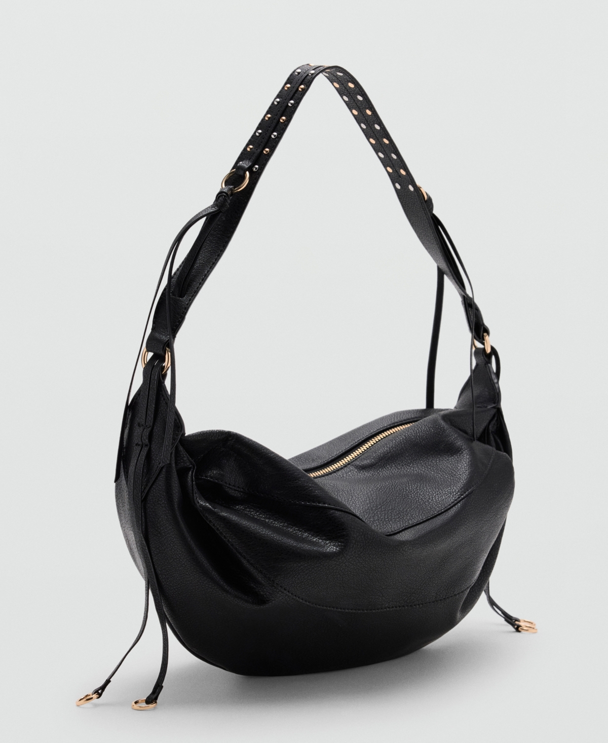 Click here for Mango Womens Oval Shoulder Bag - Black prices