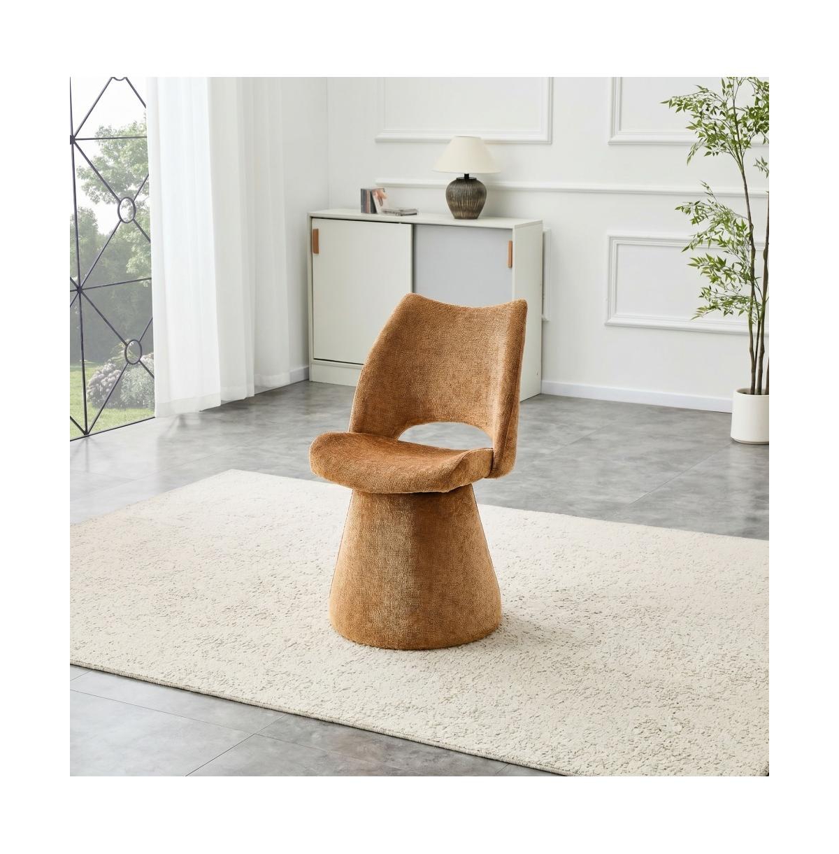 Click here for Maison Boucle Swivel Accent Chair with Chenille Up... prices