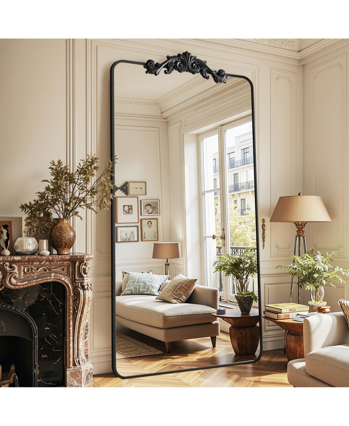 Click here for Antok Retro Full Length Mirror  71x32 Carved Floor... prices