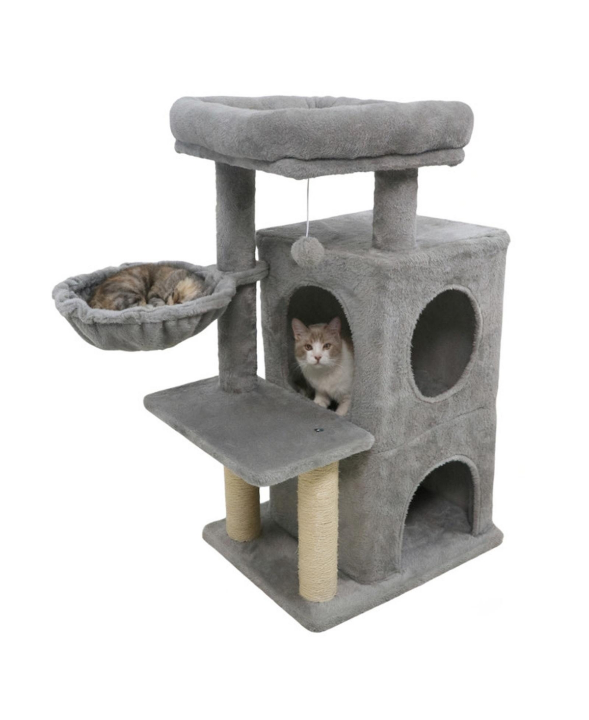 Click here for Hongge 33 Inch Kitten Tower with 2-Tier Condo Padd... prices
