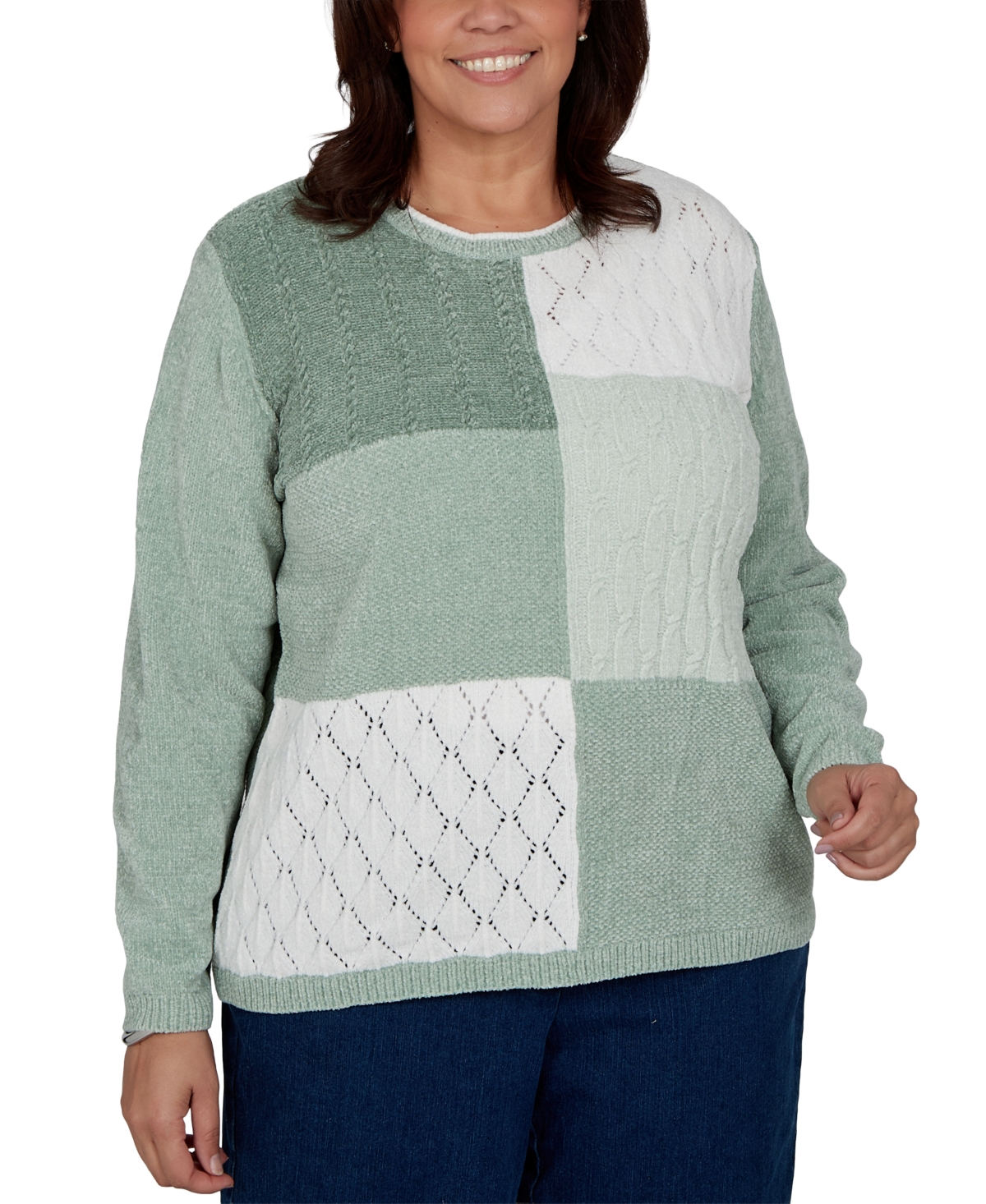 Click here for Alfred Dunner Plus Size Classic Textured Chenille... prices