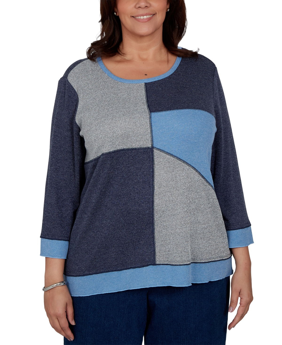 Click here for Alfred Dunner Plus Size Classic Heathered Colorblo... prices