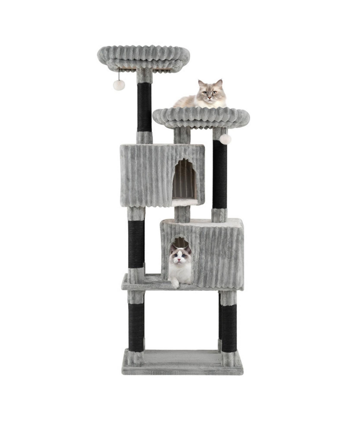 Click here for Hongge 62 Inch Cat Tower with Dual Condos Washable... prices