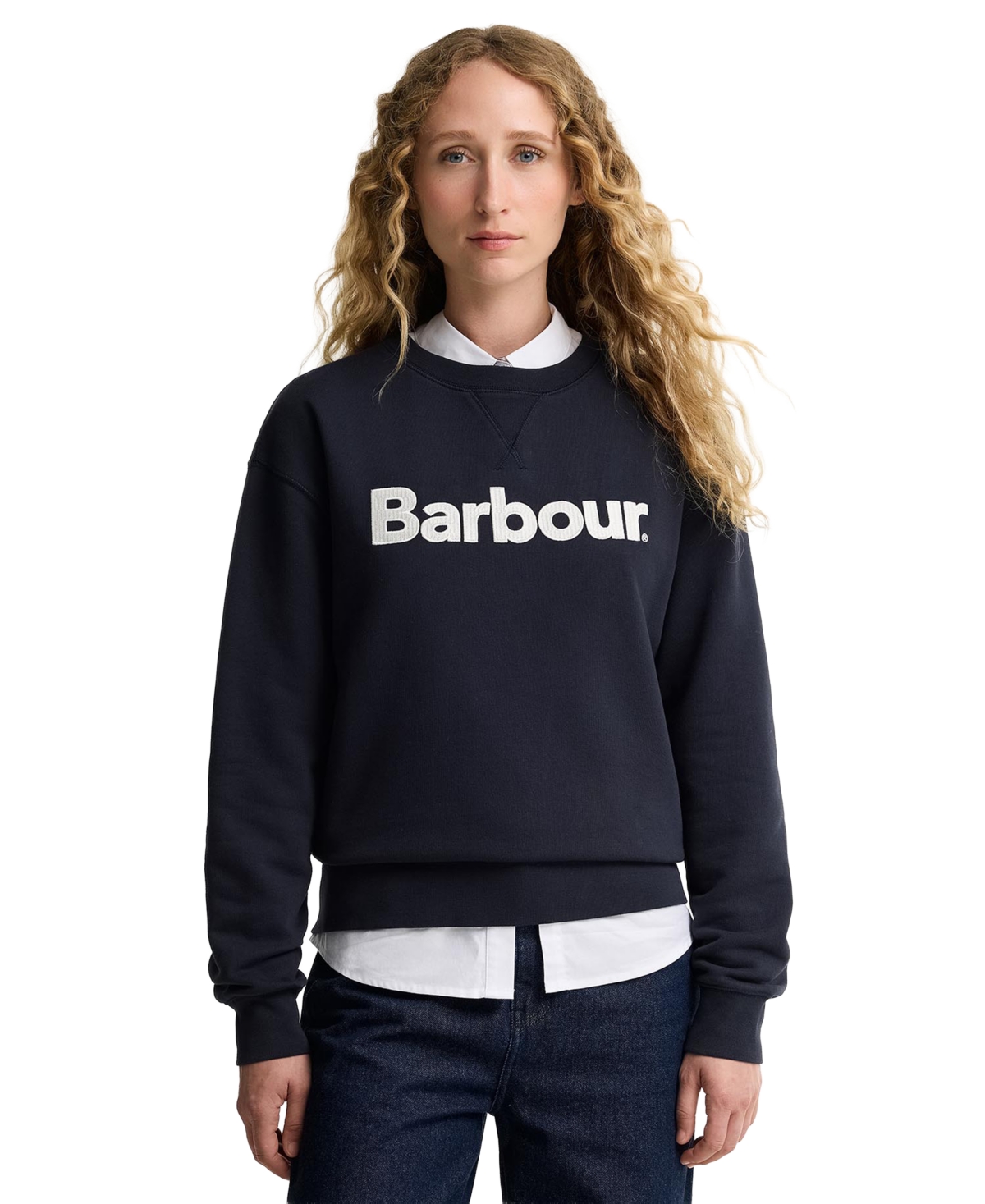 Click here for Barbour Womens Hartland Crewneck Sweatshirt - Dark... prices