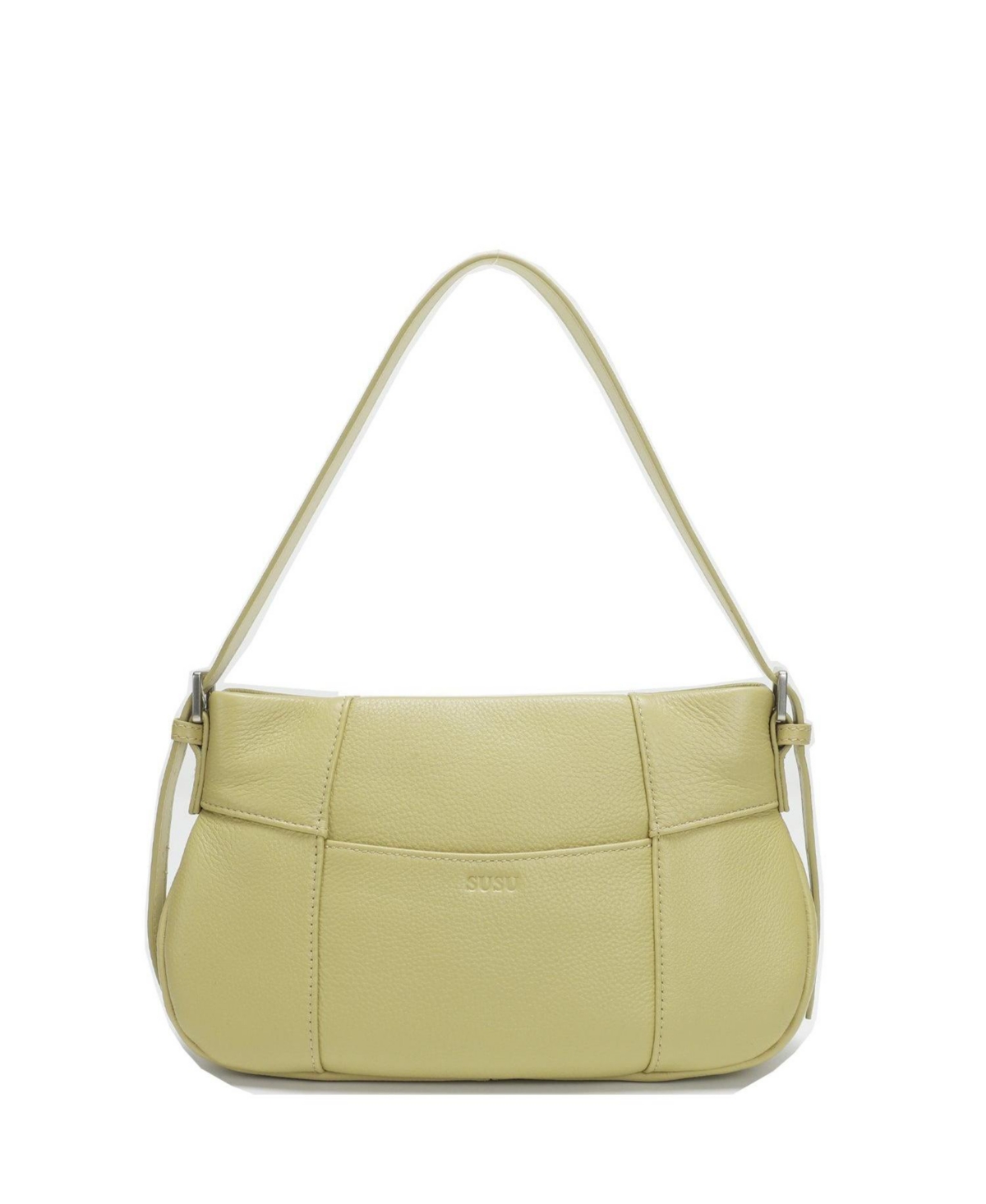 Click here for Susu Womens Muse Pebble Leather Shoulder Bag Minim... prices
