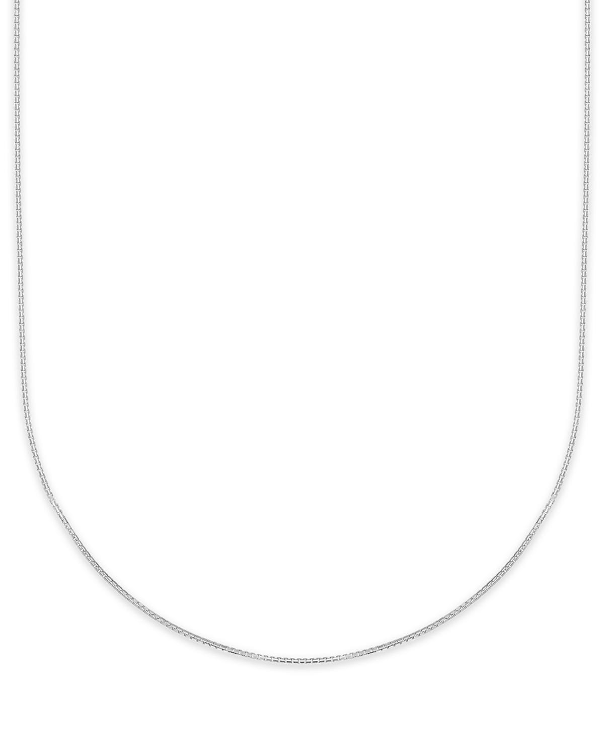 Click here for Macys Diamond-Cut Box Chain Necklace in 10k White... prices