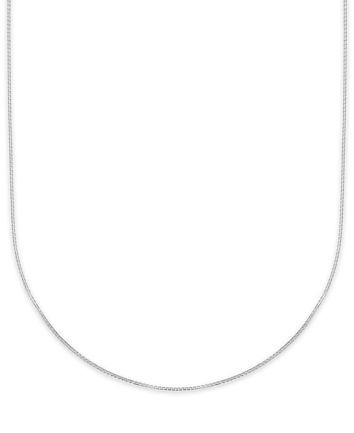 Click here for Macys Diamond-Cut Box Chain Necklace in 10k White... prices