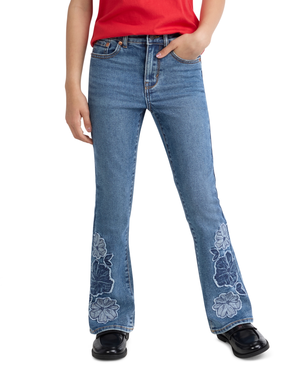 Click here for Levis Girls 7-16 726 Frayed Flowers Flare Jeans -... prices