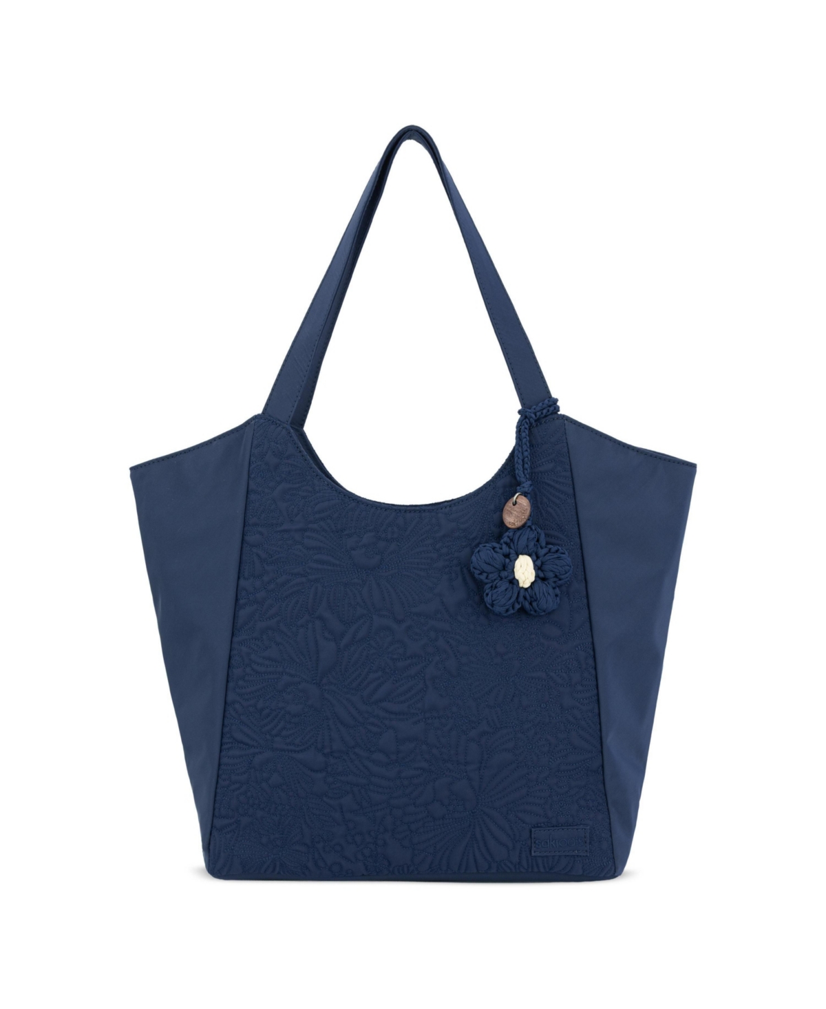 Click here for Sakroots Womens Roma Tote - Navy flower blossom qu... prices