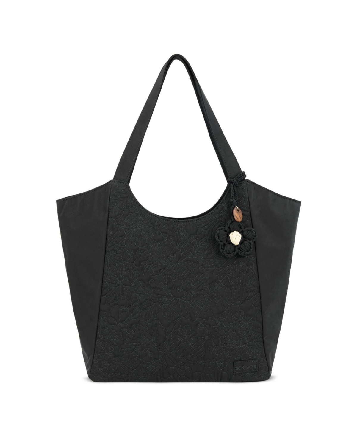 Click here for Sakroots Womens Roma Tote - Black flower blossom q... prices