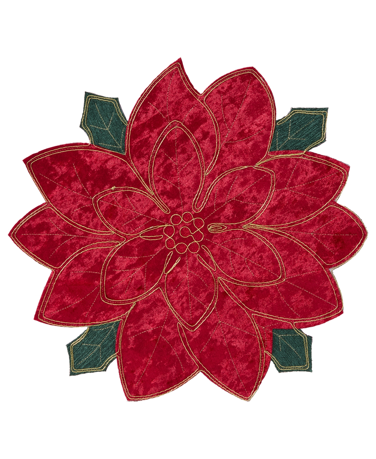 Click here for Elrene Holiday Poinsettia Figural Placemat  15 x 1... prices