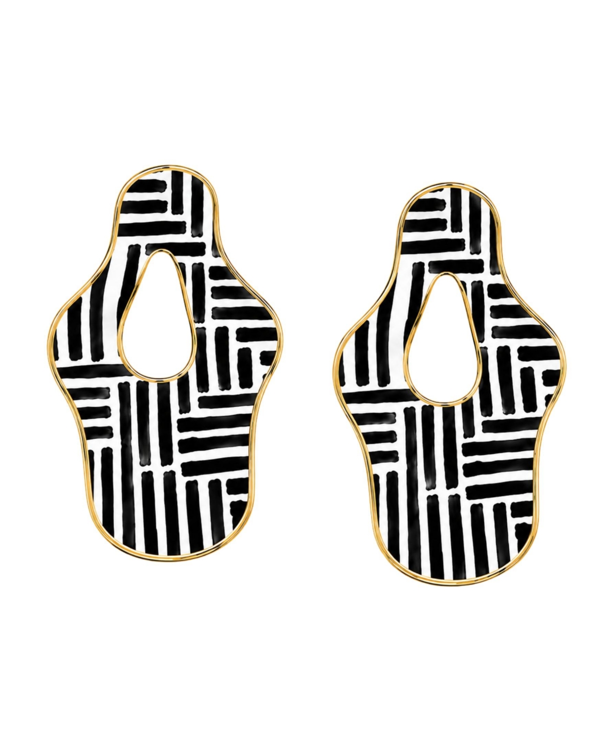 Click here for Swanky Designs Kamaria Statement Earrings - Black prices