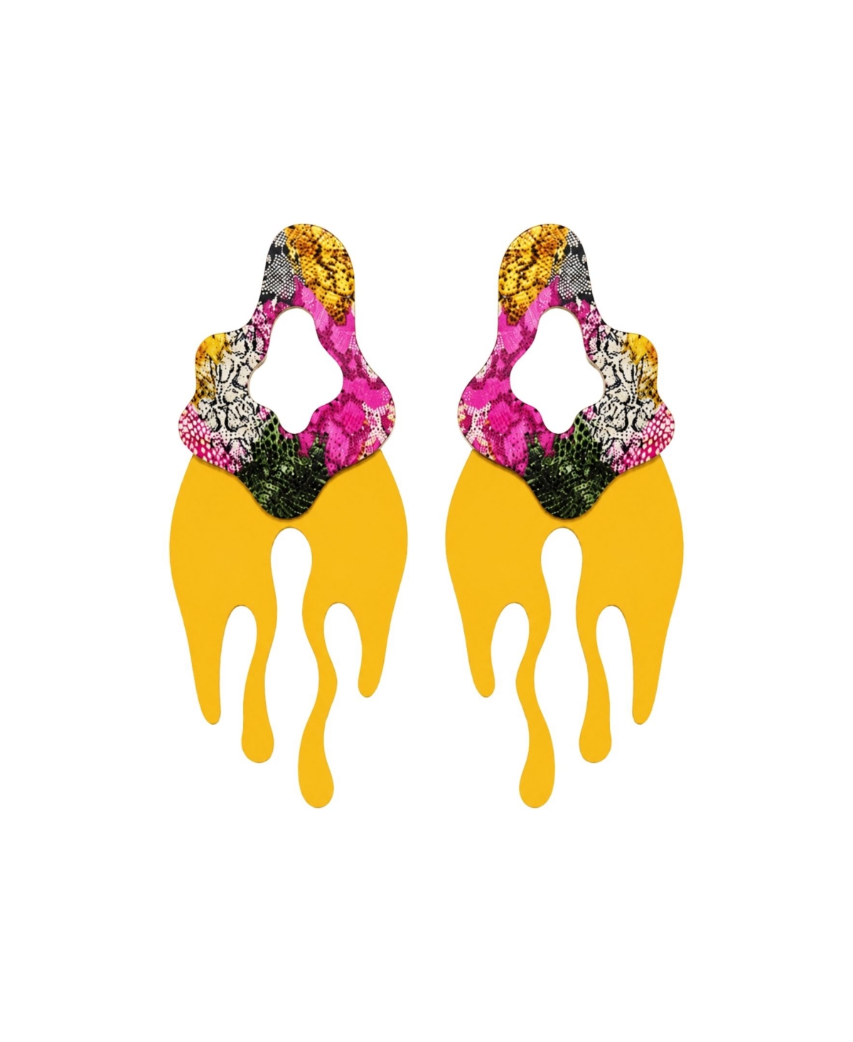 Click here for Swanky Designs Malia Drip Statement Earrings - Fuc... prices