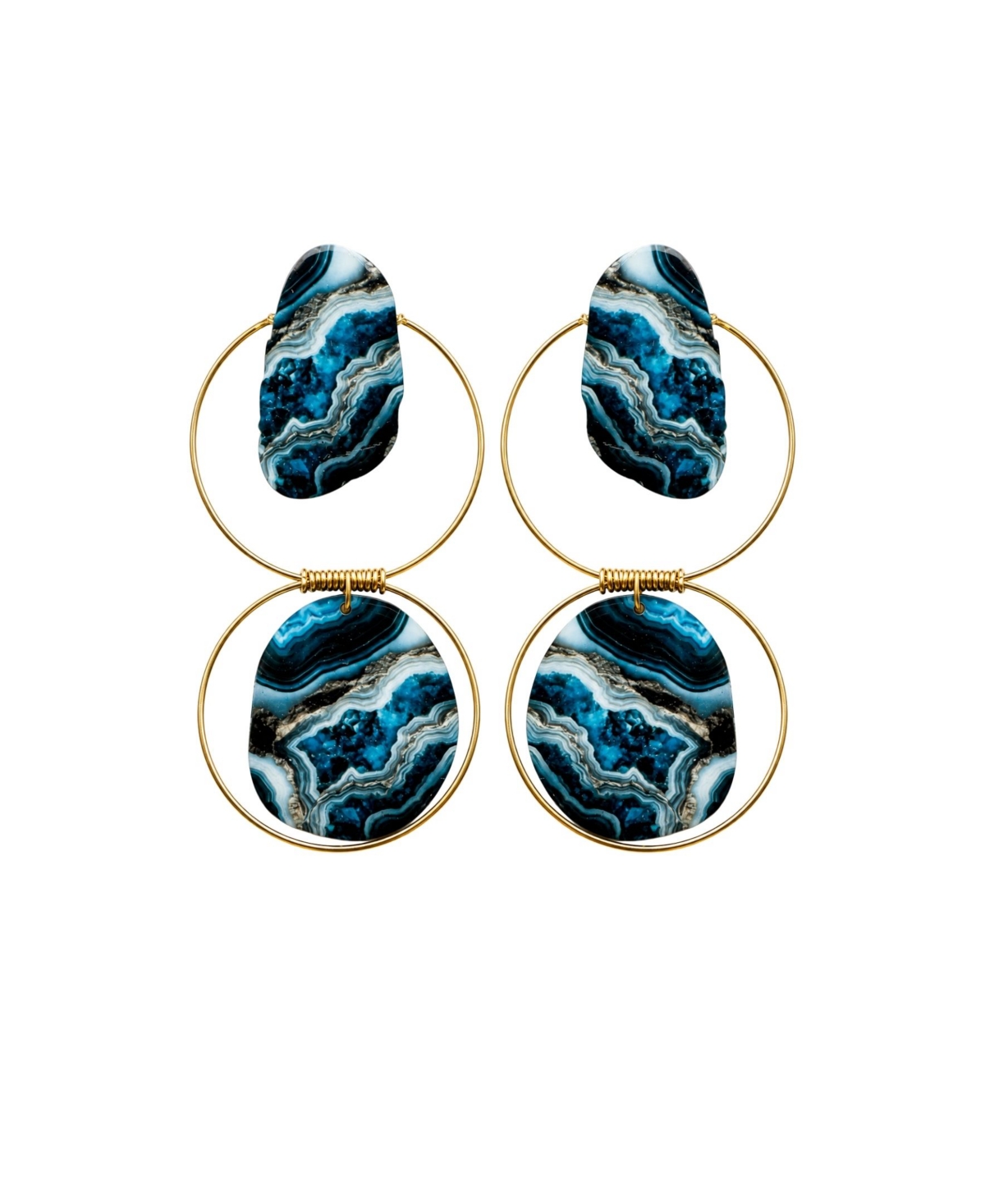 Click here for Swanky Designs Soleil Wire Dangle Statement Earrin... prices