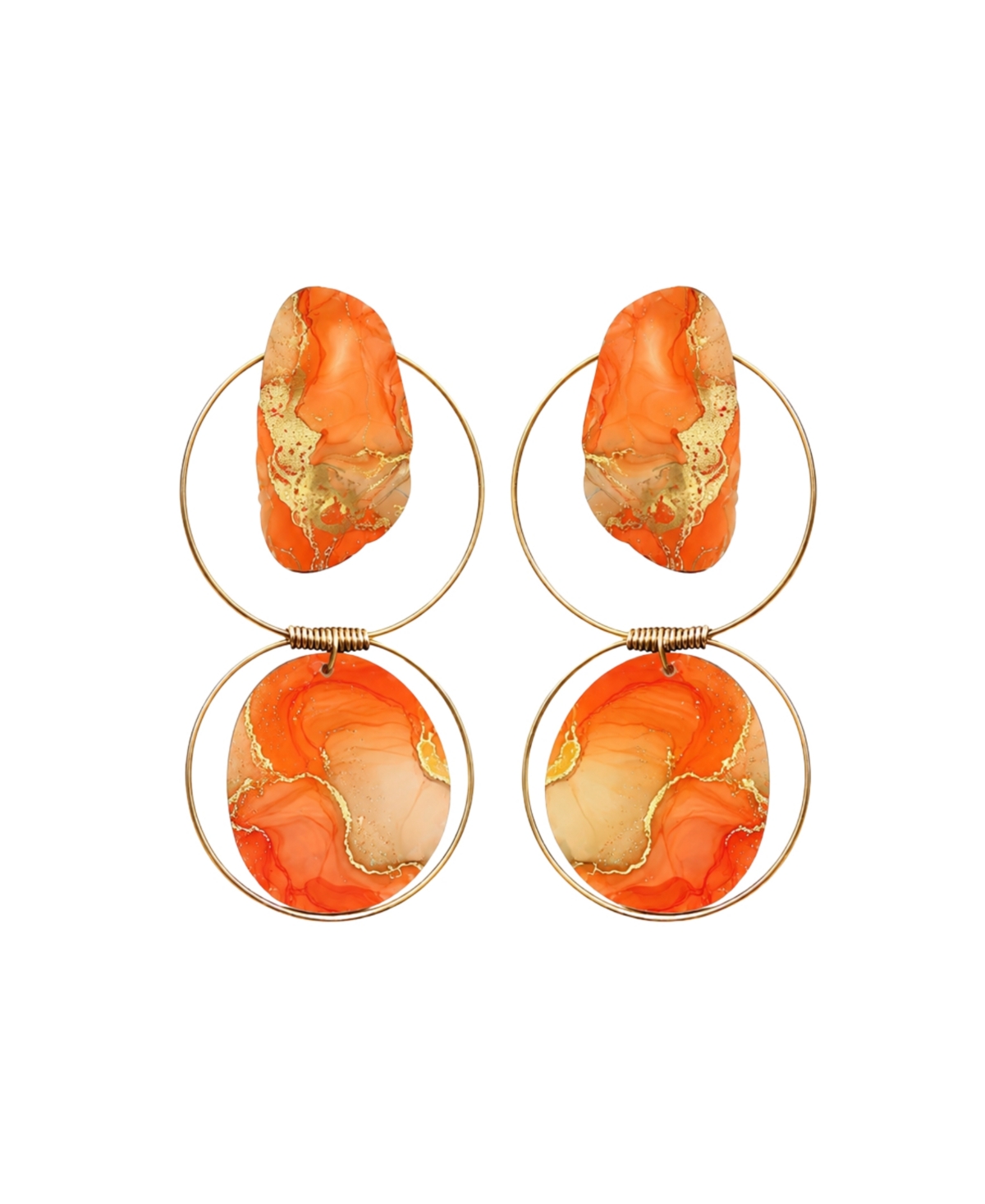 Click here for Swanky Designs Soleil Wire Dangle Statement Earrin... prices