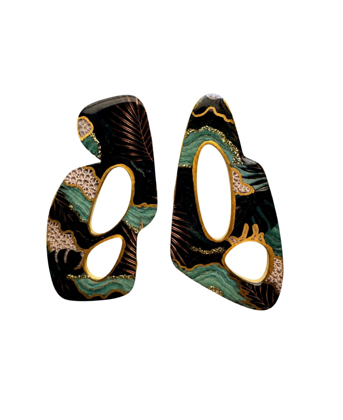 Click here for Swanky Designs Muse Stud Artistic Statement Earrin... prices