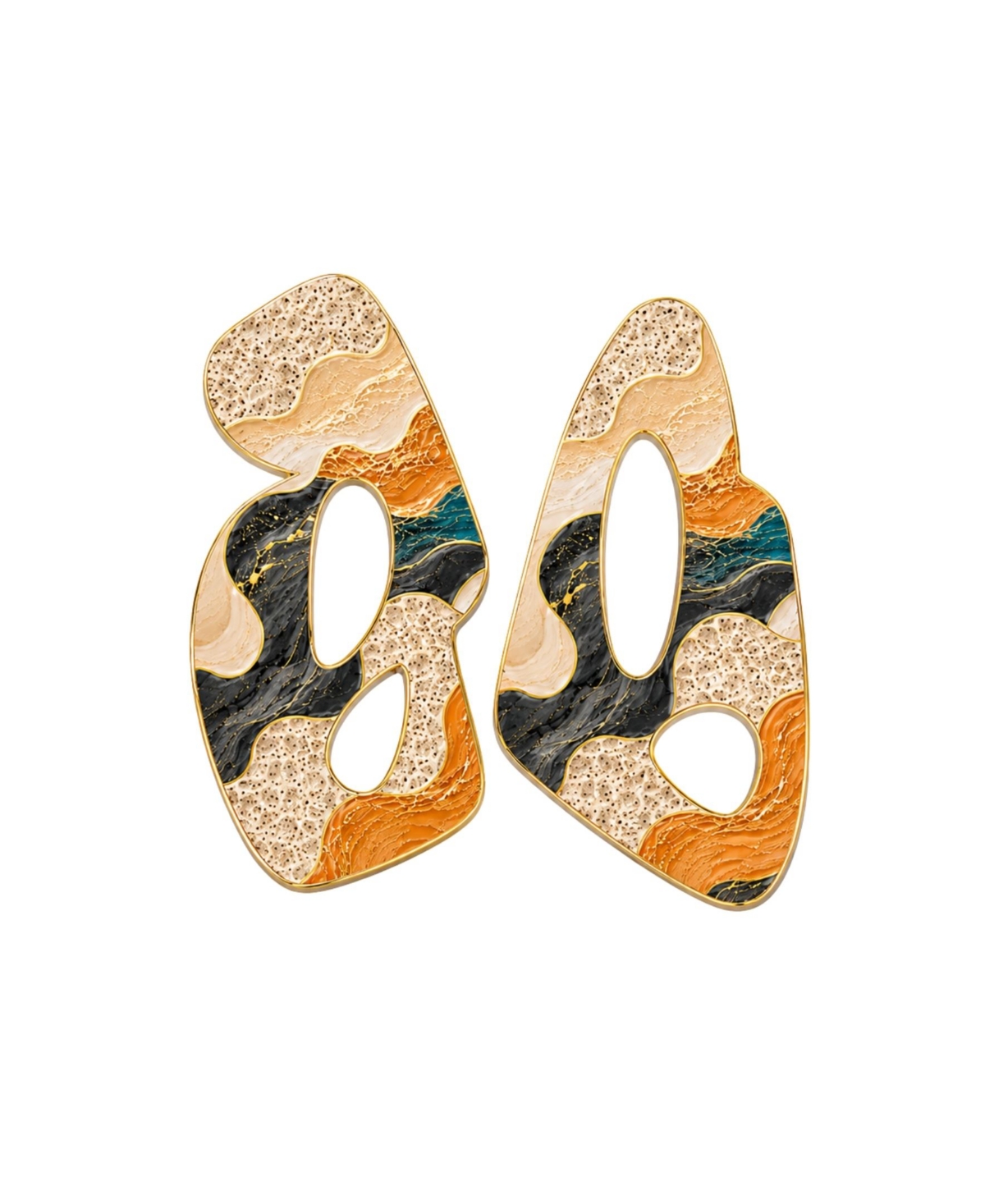 Click here for Swanky Designs Muse Stud Artistic Statement Earrin... prices