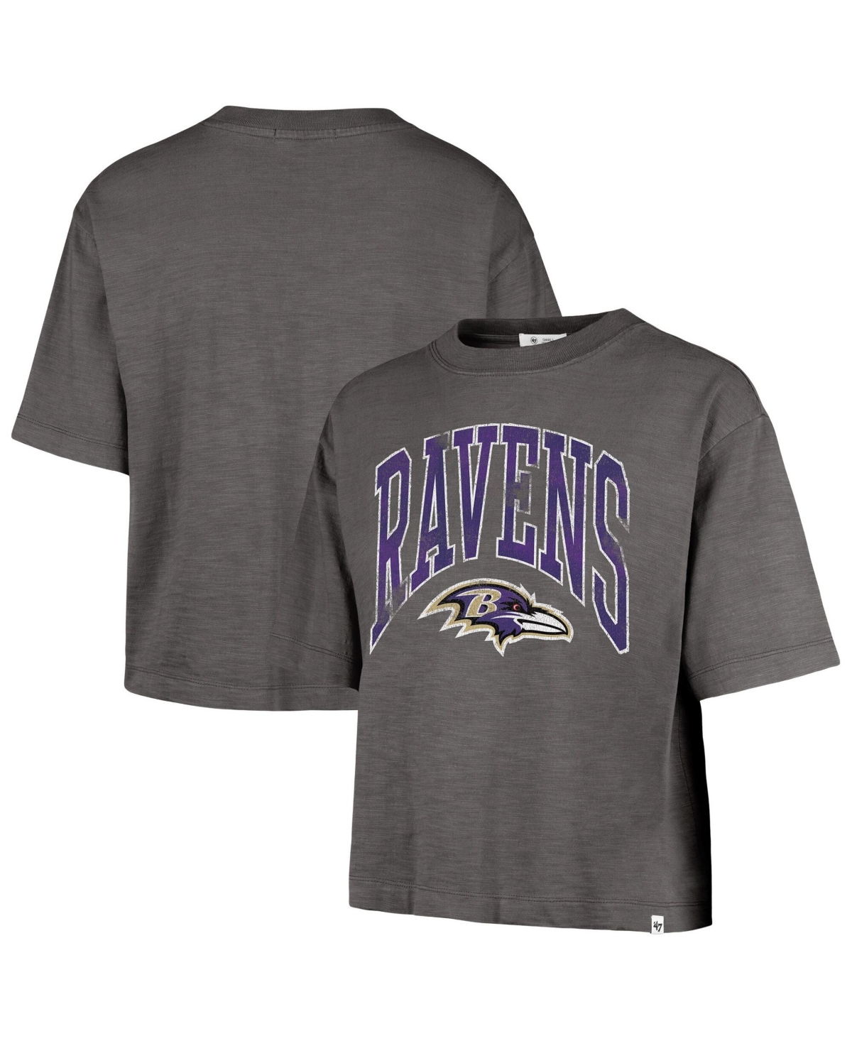 Click here for 47 Brand Womens Charcoal Baltimore Ravens Cropped... prices