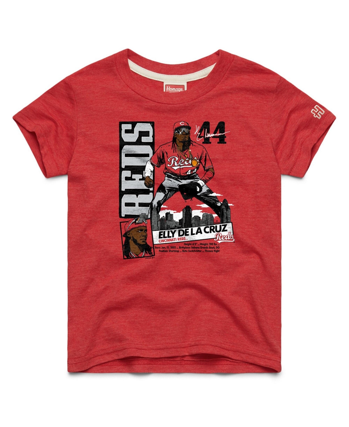Click here for Homage Big Boys and Girls Elly De La Cruz Red Cinc... prices