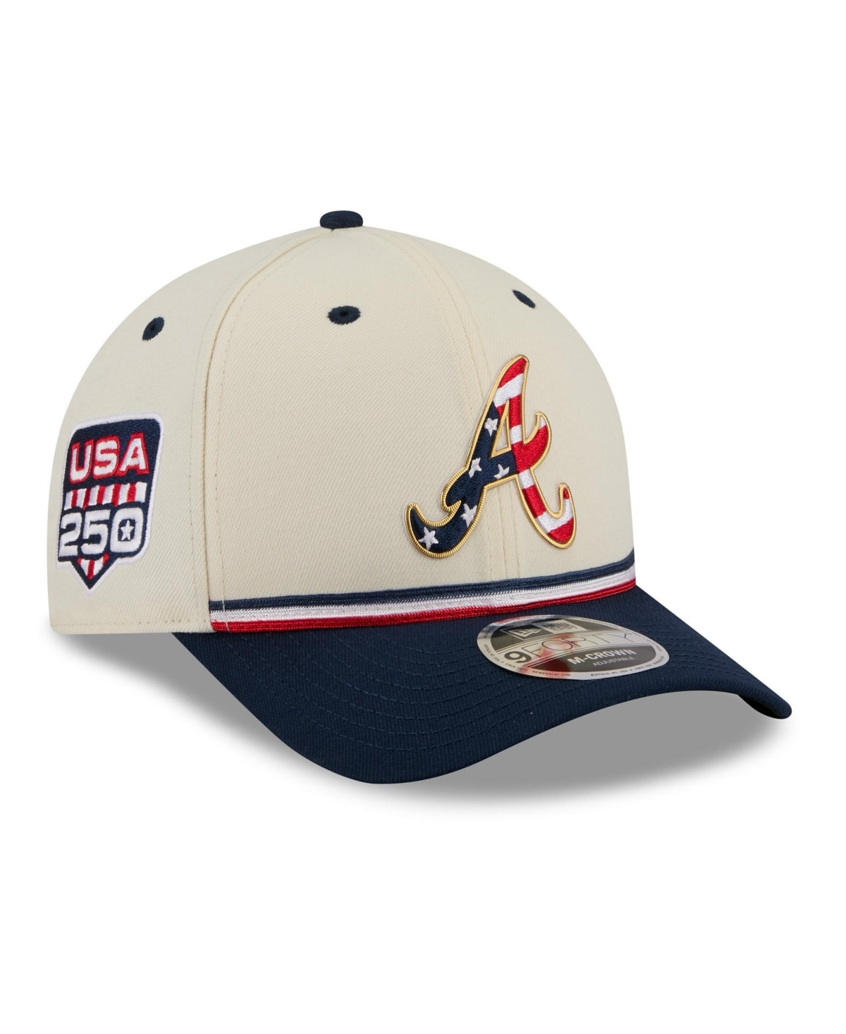 Click here for New Era Big Boys and Girls Cream/Navy Atlanta Brav... prices
