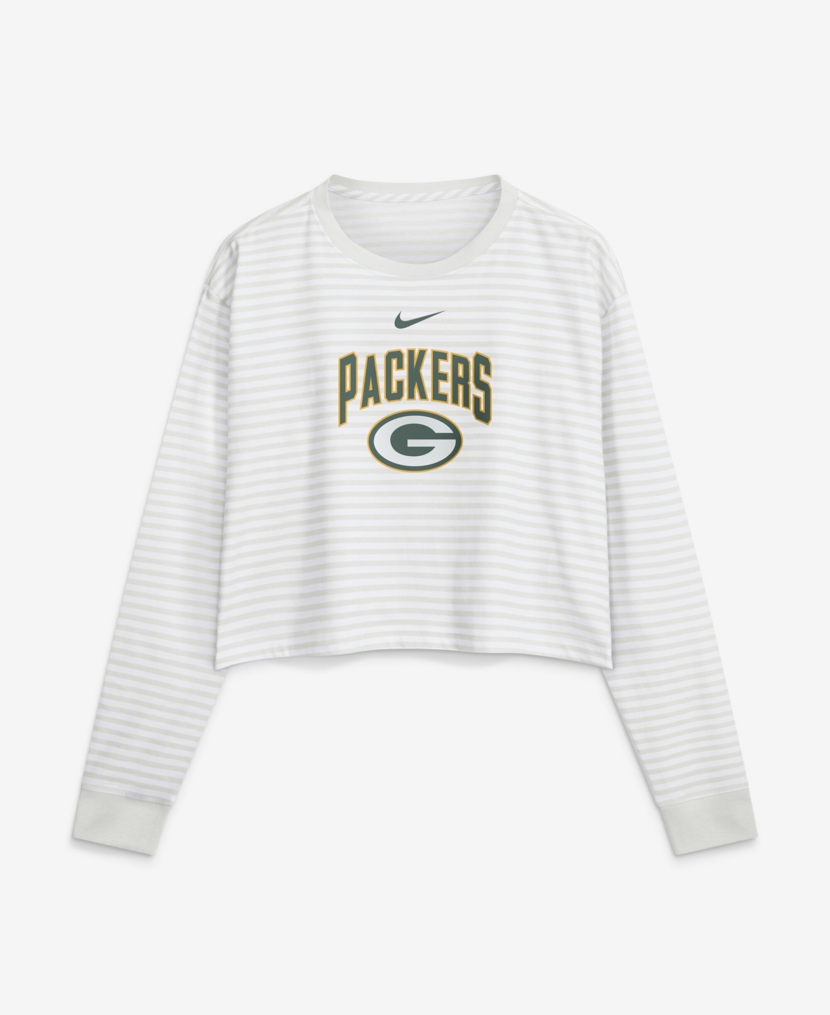 Click here for Nike Womens White Green Bay Packers Loose Fit Crop... prices