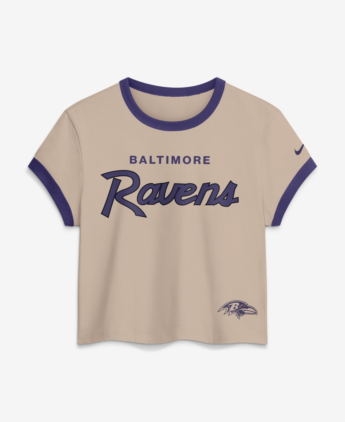 Click here for Nike Womens Cream Baltimore Ravens Rewind Ringer M... prices
