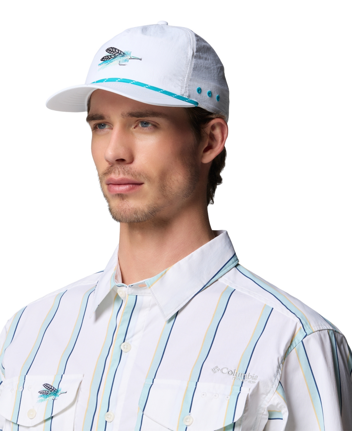 Click here for Columbia Mens Bonefish Flats Snapback Hat - White/... prices