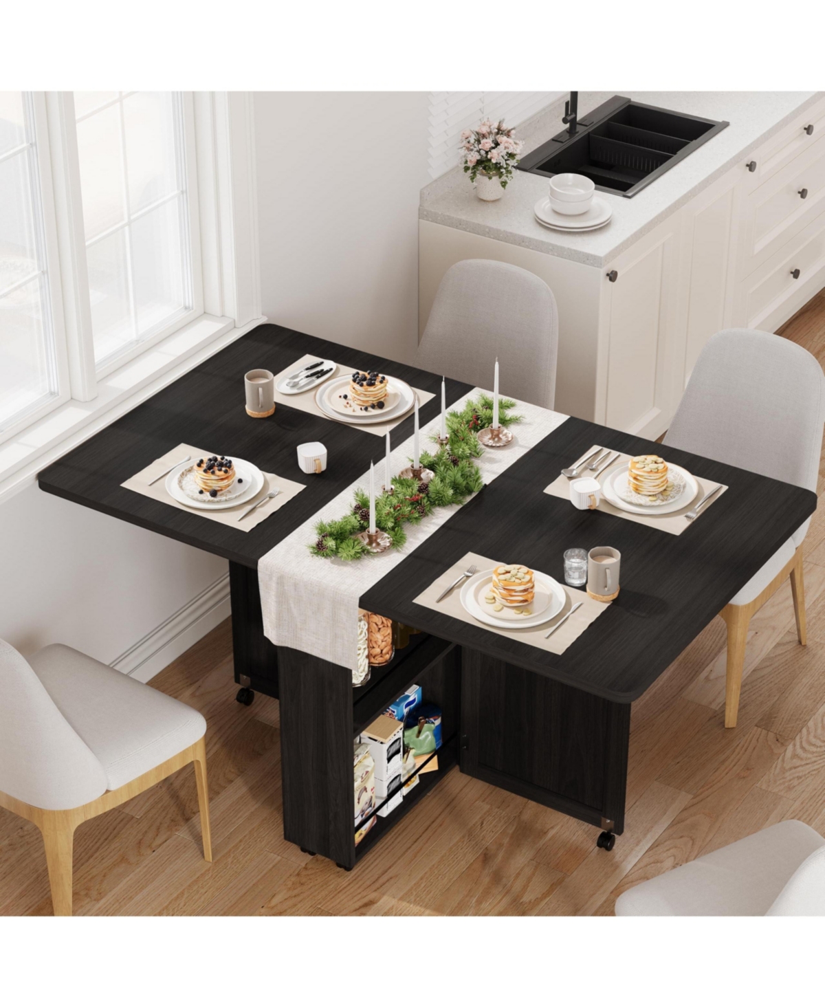 Click here for homfan Folding Dining Table with Storage  Folding... prices