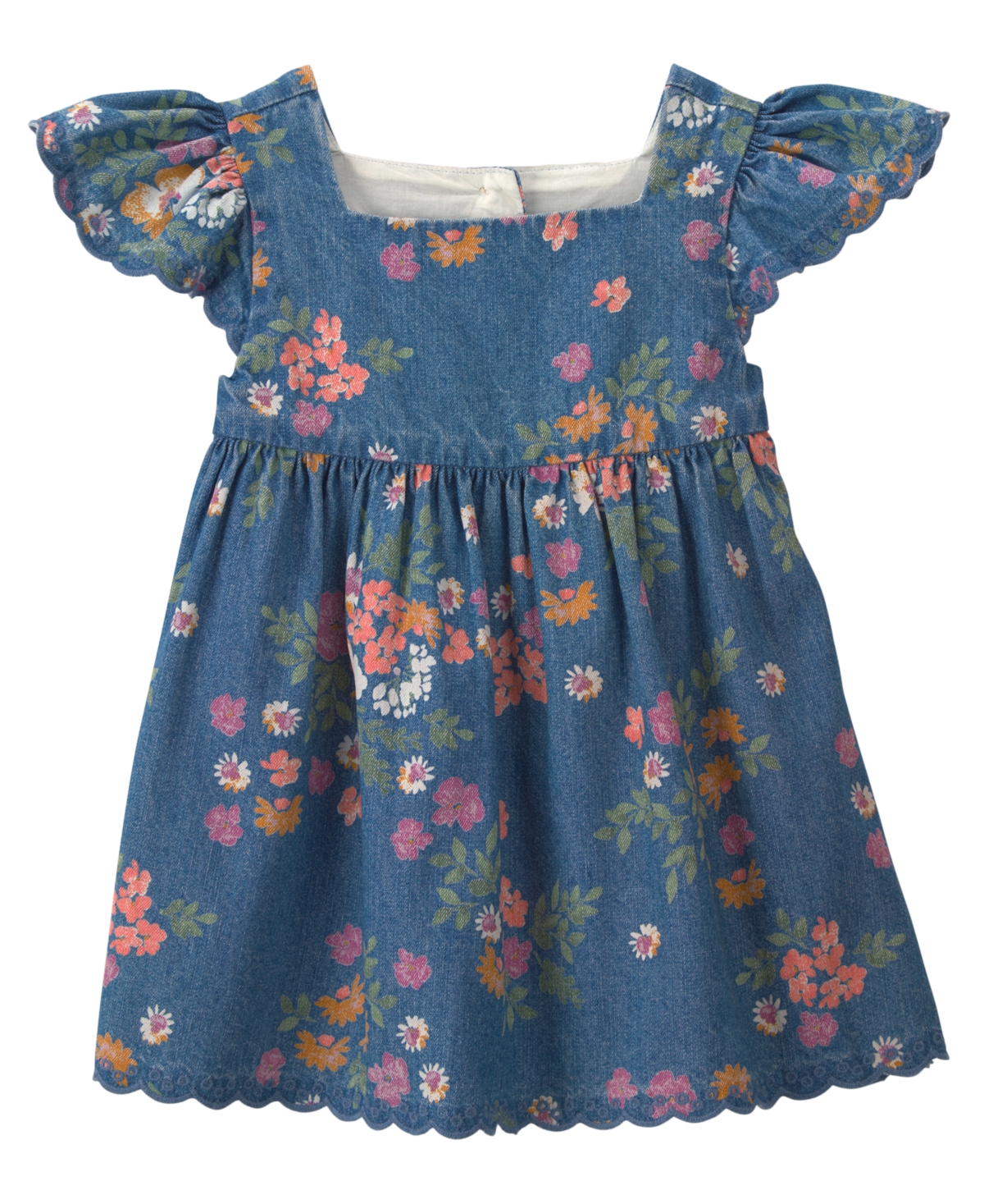 Click here for Osh Kosh Baby Girls Floral Denim Short-Sleeve Dres... prices