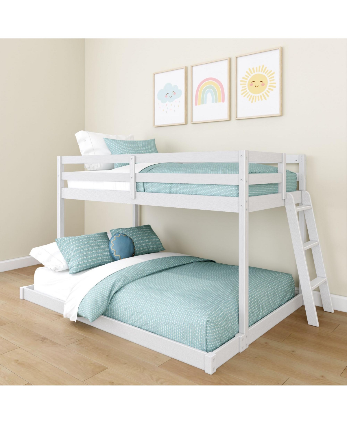 Click here for Grain & Grove Bear Plywood Twin/Full Low Bunk - Wh... prices