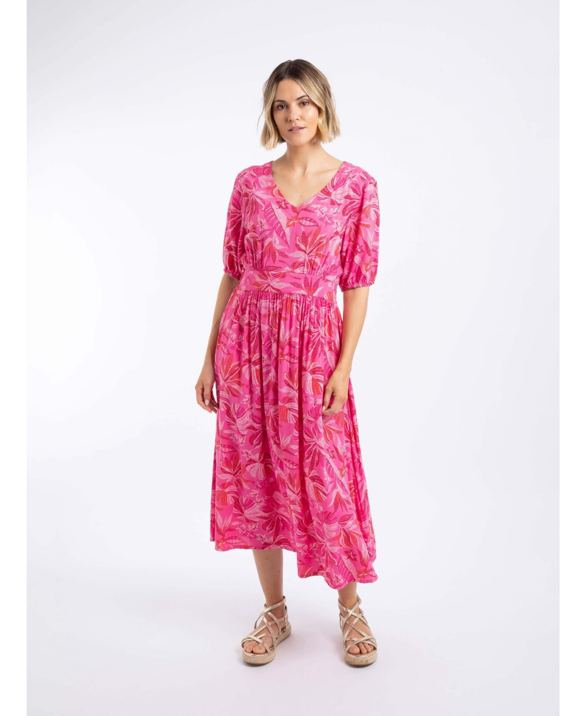 Click here for Weird Fish Womens Dilsha Printed Midi Dress - Hot... prices