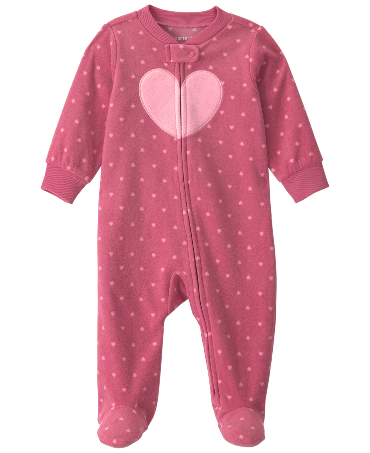 Click here for Carters Baby Girls Heart Fleece 2-Way Zip Sleep &... prices