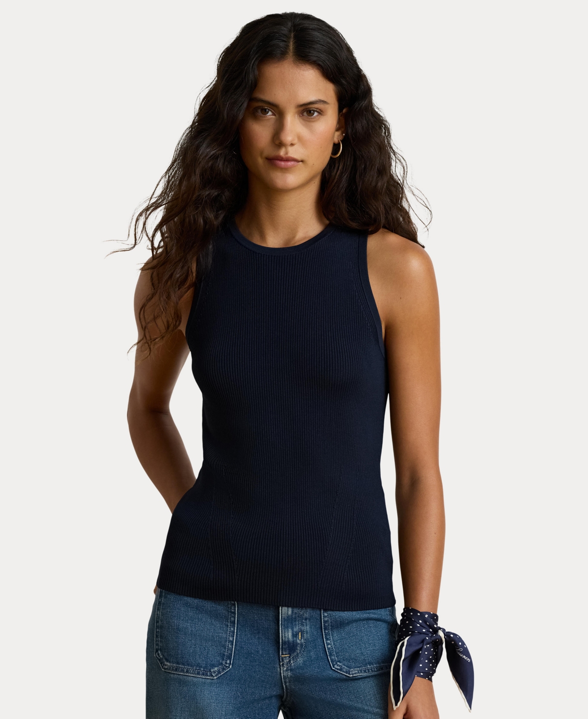 Click here for Lauren Ralph Lauren Womens Rib-Knit Crewneck Sweat... prices