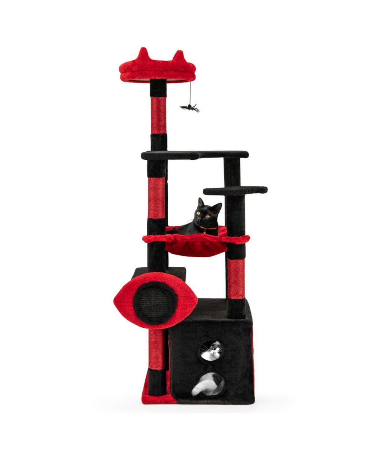 Click here for Hongge Gothic Cat Tree Tower with Dangling Spider... prices