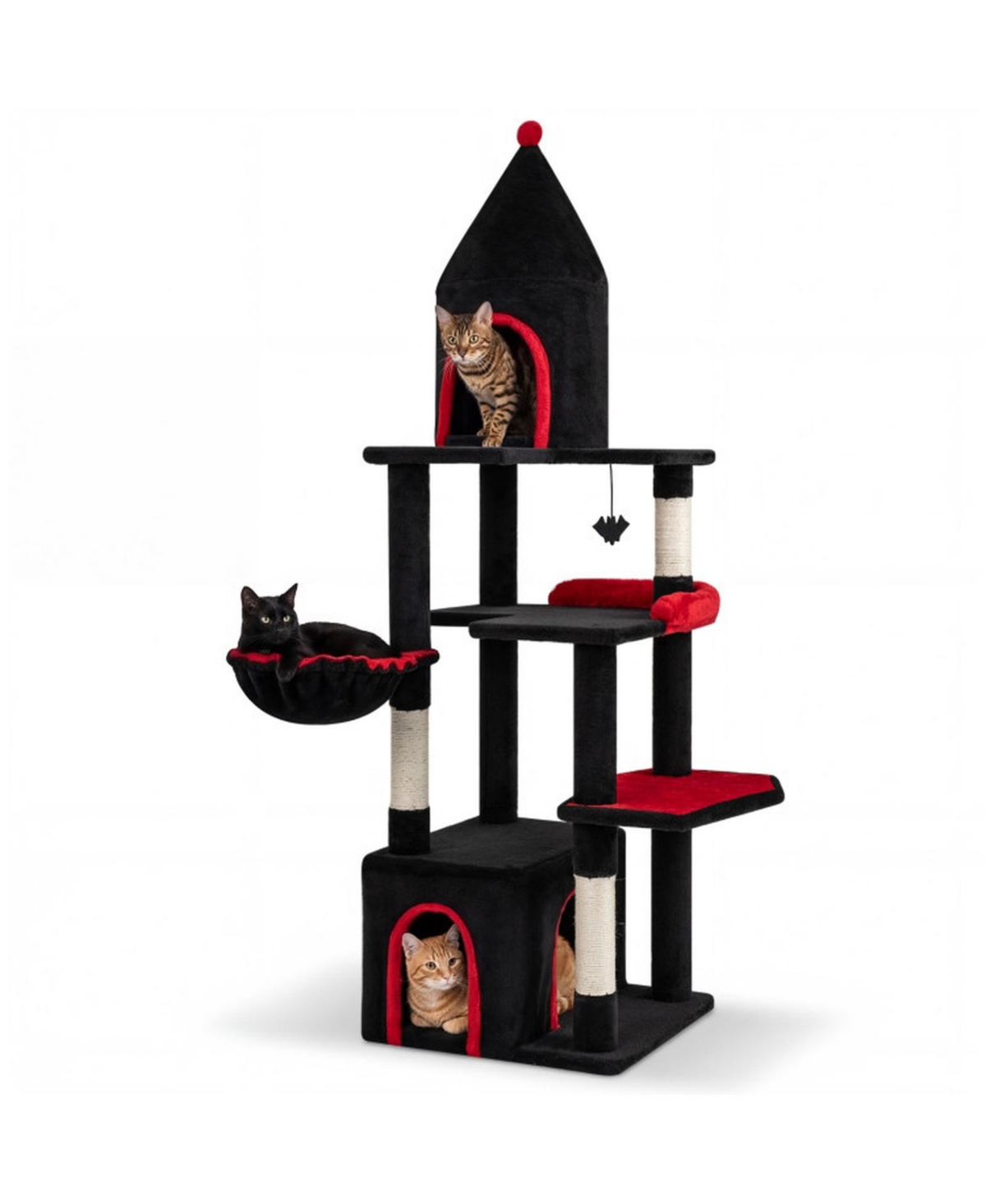 Click here for Hongge Gothic 63 Inch Cat Tree with Elevated Top C... prices