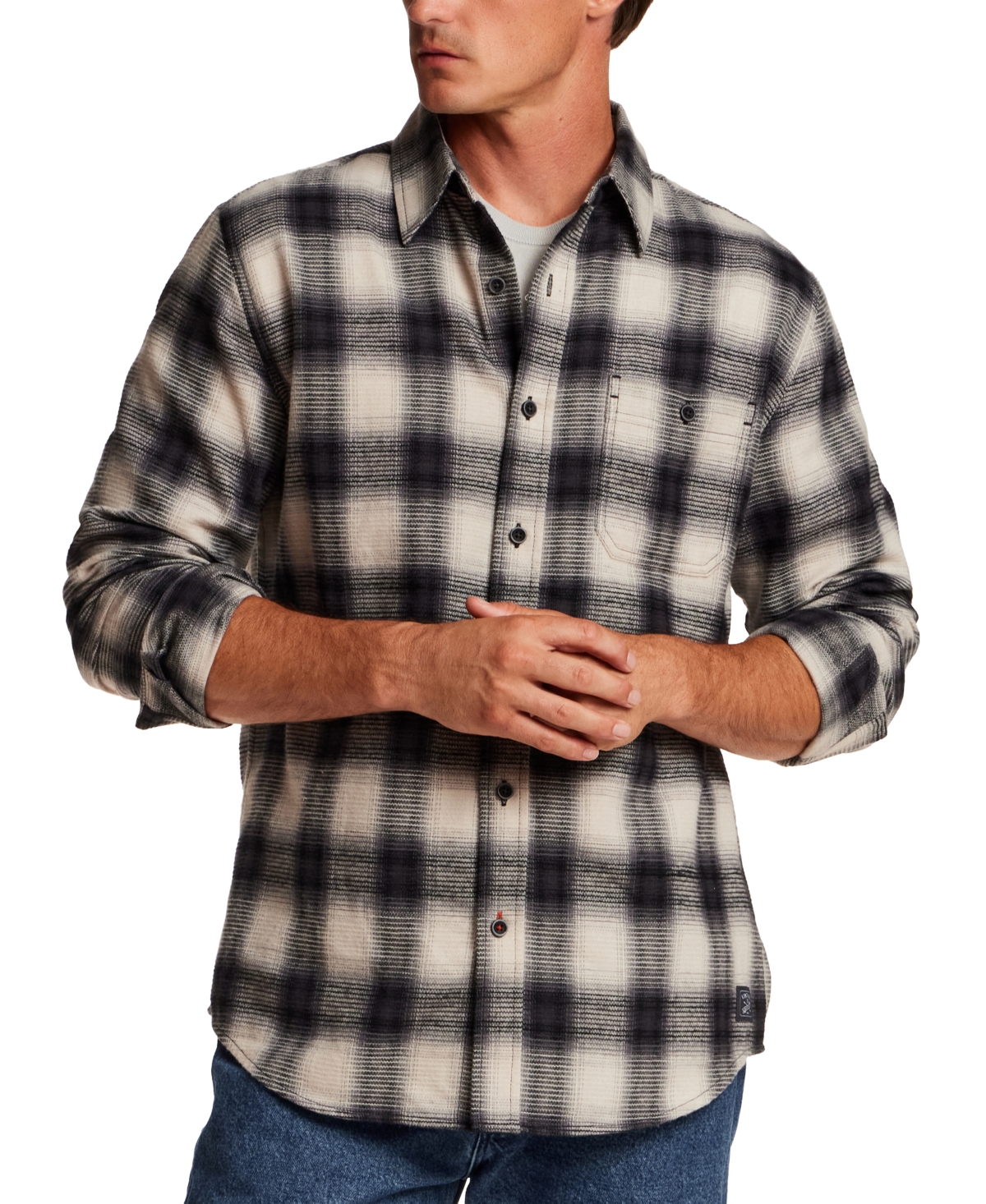 Click here for Weatherproof Vintage Mens Waffle Flannel Plaid Shi... prices