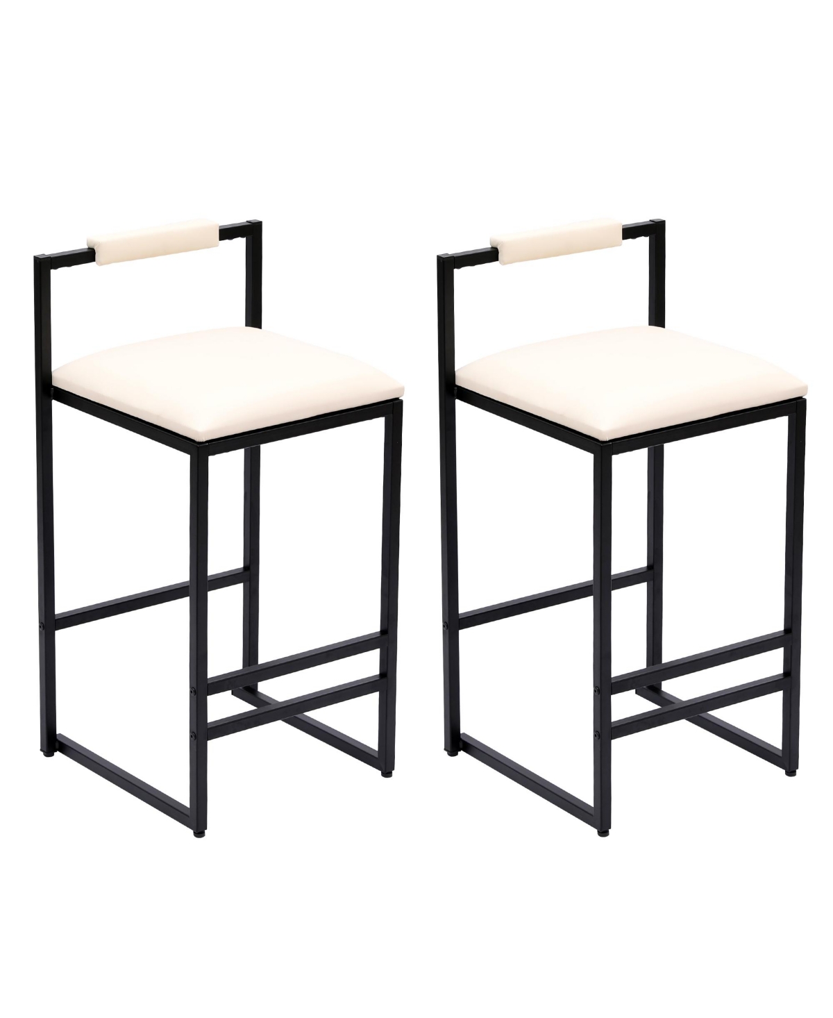 Click here for sumyeg Set of 2 Faux Leather Upholstered Bar Stool... prices