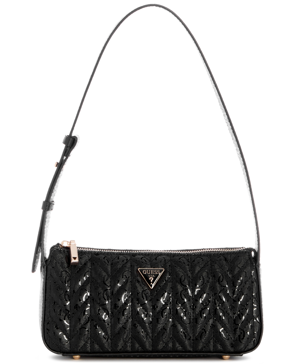 Click here for Guess Stacey Small Shoulder Handbag - Black prices