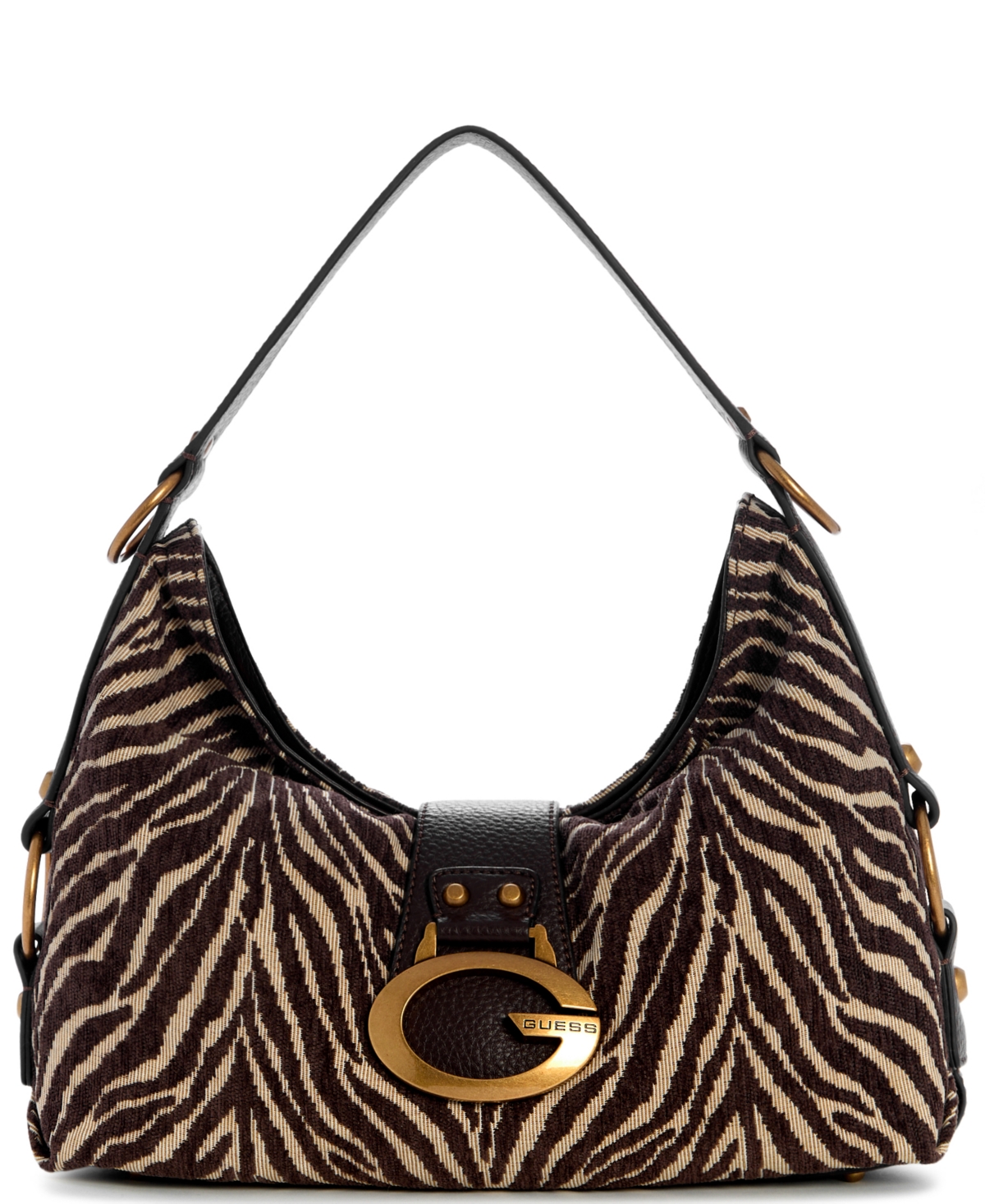 Click here for Guess Camden Large Shoulder Handbag - Brown prices