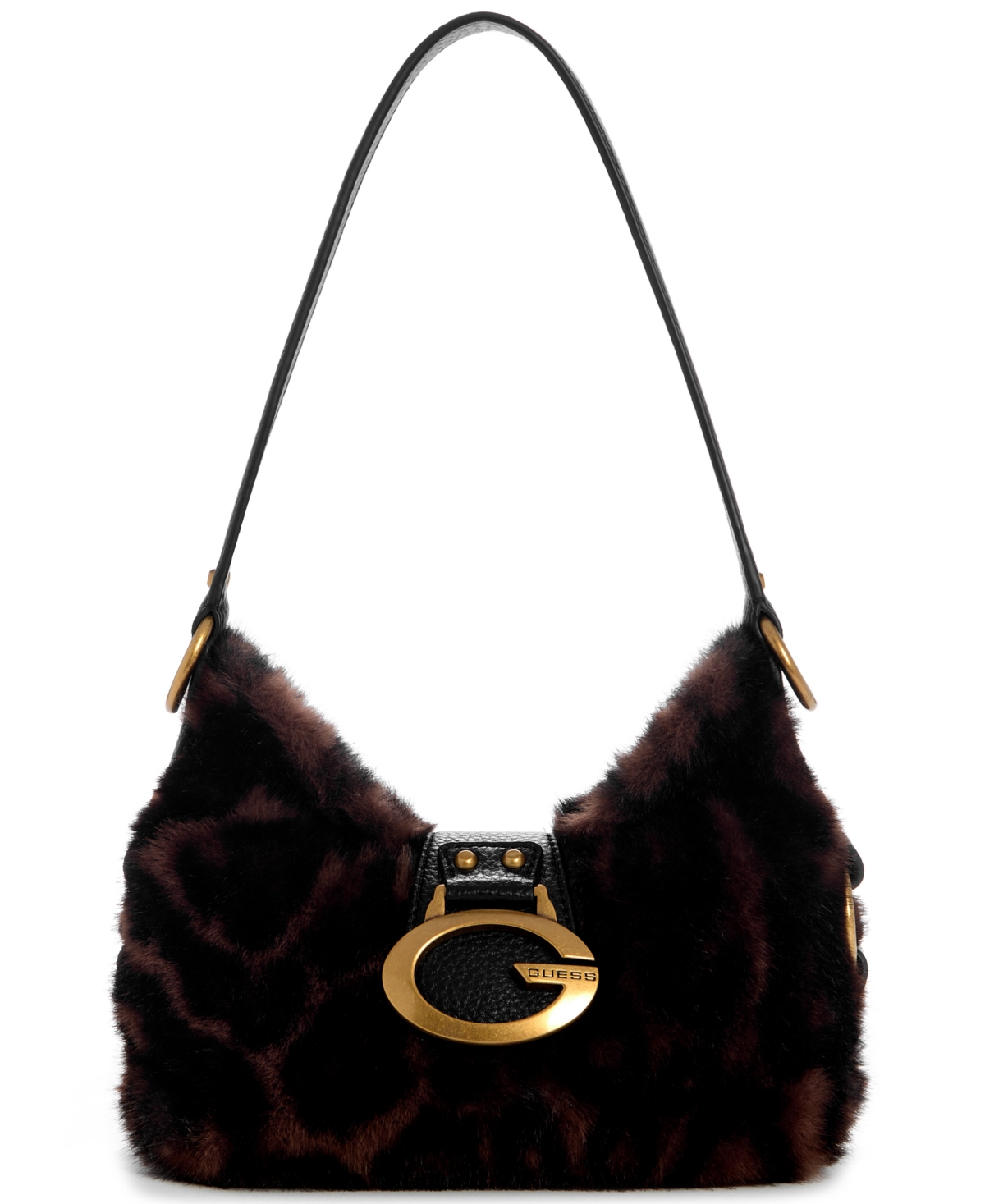 Click here for Guess Camden Small Shoulder Handbag - Leopard prices