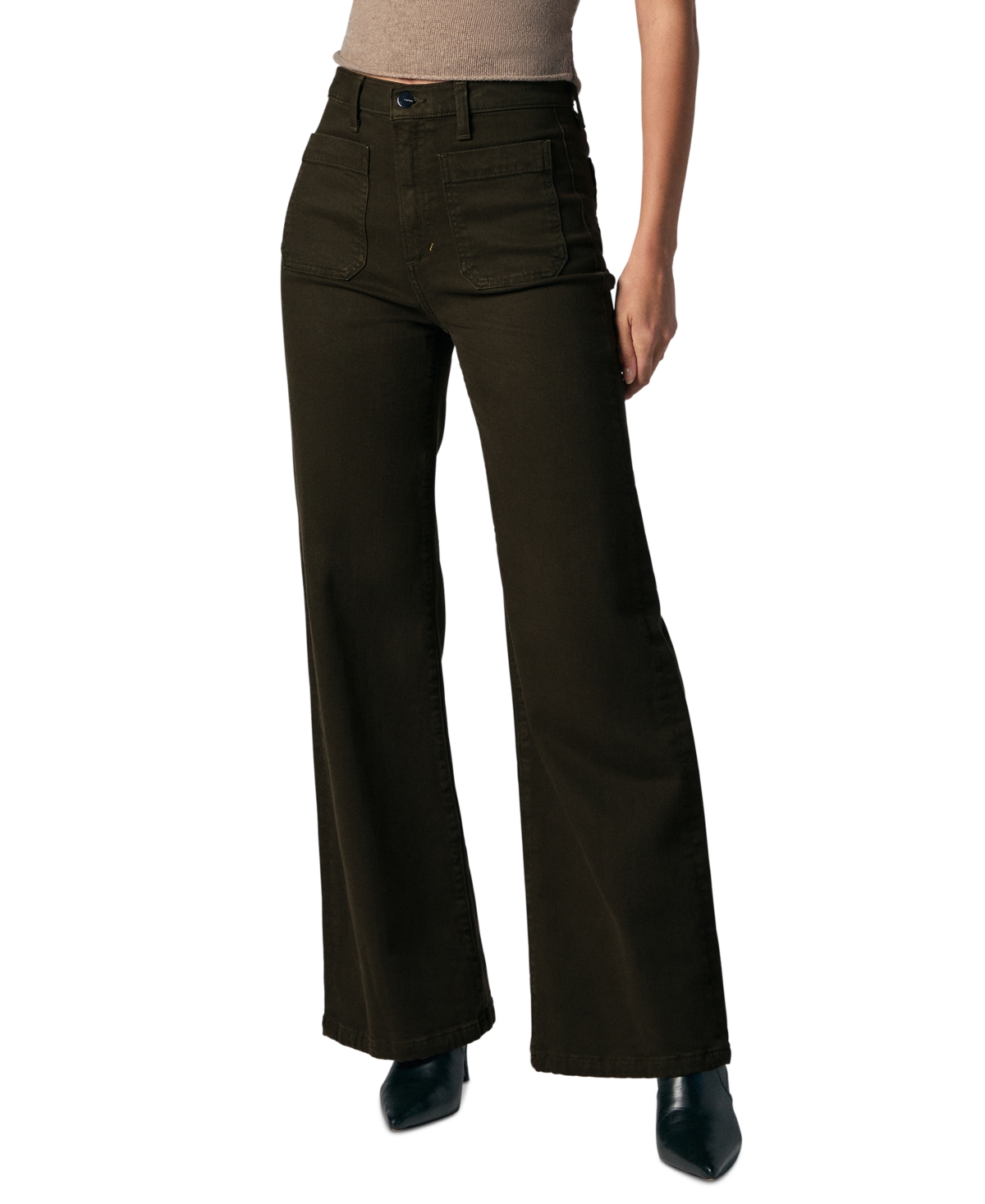 Click here for Joes Jeans Womens Mia High-Waisted Wide-Leg Patch... prices
